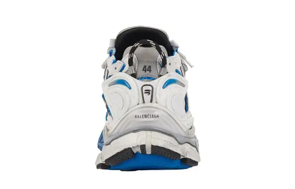 Balenciaga Runner Sneakers In Mesh And Nylon - White/grey/blue
