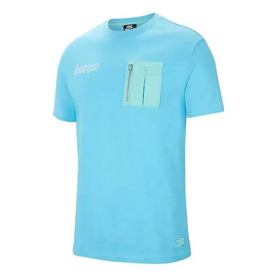 Nike Fc Barcelona Pocket Training T-shirt - Blue