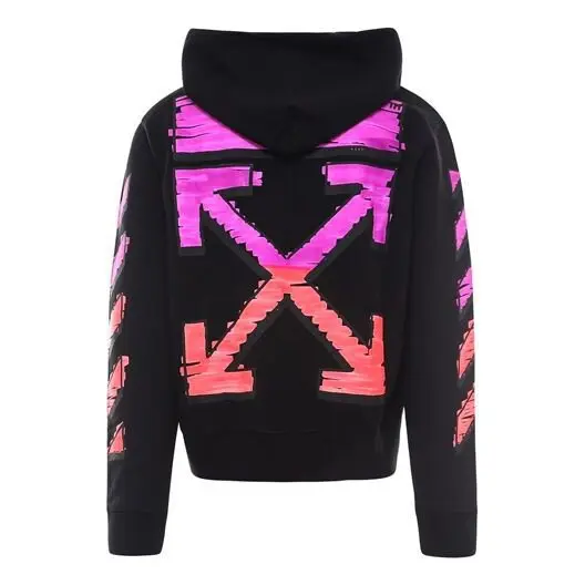 Off-White Ss21 Logo Printing Long Sleeves Loose Fit 'black Fuchsia - Black/fuchsia