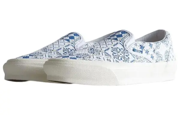 VANS Kith X Og Classic Slip-on Lx 'azulejo Tile - Blue/white