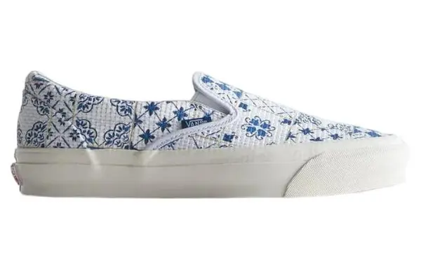 VANS Kith X Og Classic Slip-on Lx 'azulejo Tile - Blue/white