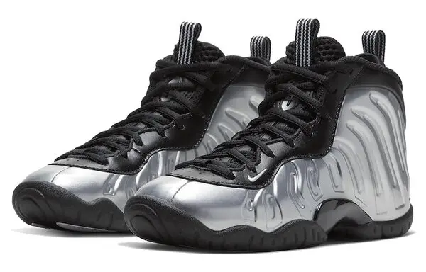 Nike Little Posite One 'chrome' High Top Sneakers - Silver