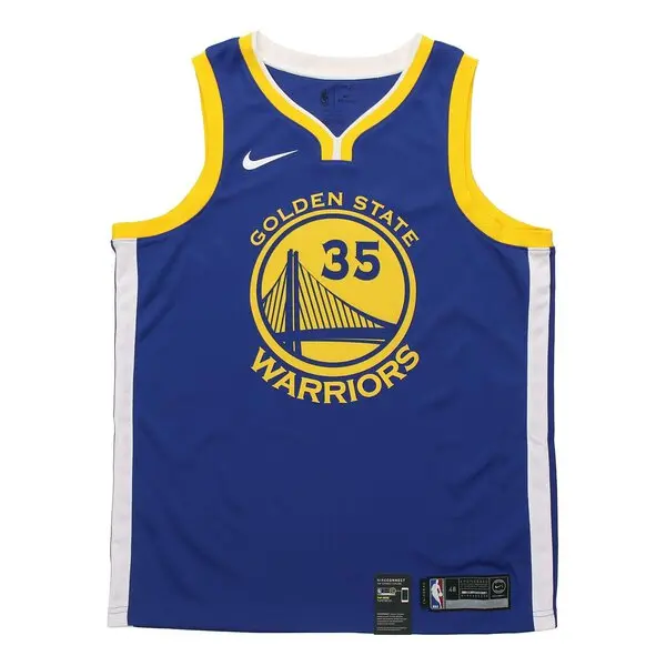 Nike Kevin Durant Golden State Warriors Basketball Vest - Blue/yellow