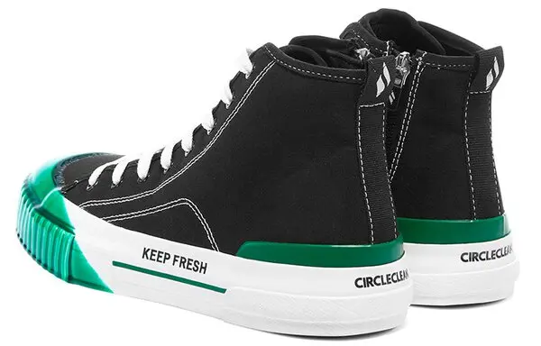 Sketchers Keep Fresh New Moon X Circleclean High Top Sneakers - Black/green