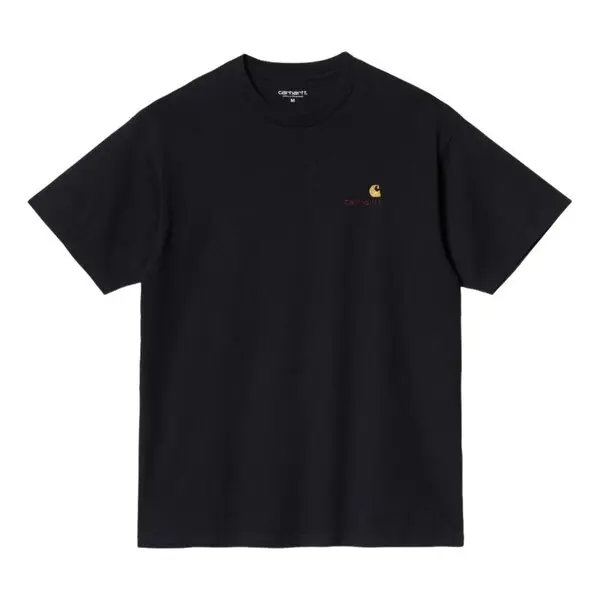 Carhartt Work In Progress American Script Short Sleeve T-shirt - Black