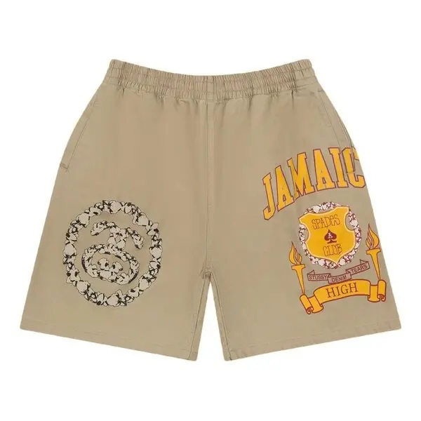 DENIM TEARS X Stussy Jamaica High Shorts - Khaki