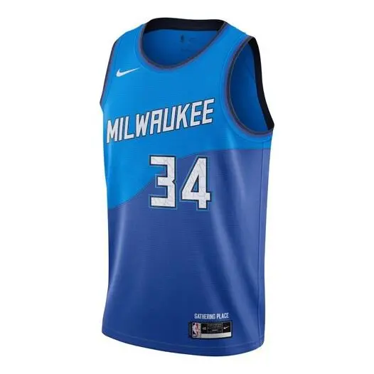 Nike Nba Milwaukee Bucks Giannis Antetokounmpo No. 34 Jersey - Blue