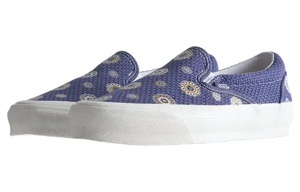 VANS Kith X Og Classic Slip-on Lx 'medallion' Sneakers - Blue