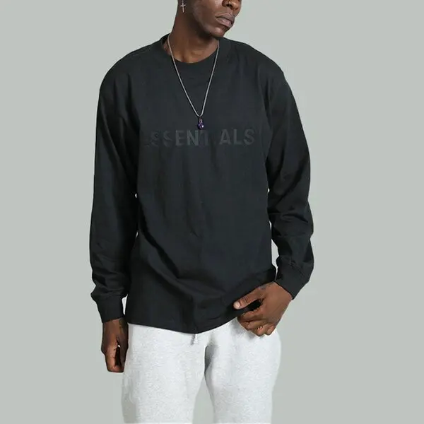 Fear Of God Fw20 Long Sleeve Logo Tee - Black