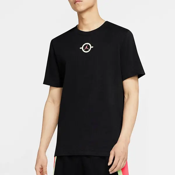 JORDAN Air Graffiti Basketball Sports Short Sleeve T-shirt