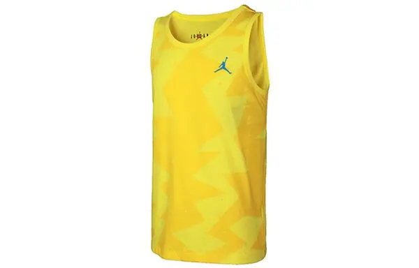 JORDAN Air Printed Basketball Sports Vest - Yellow