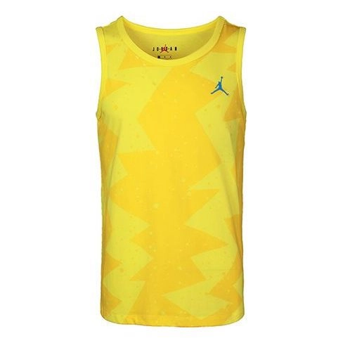 JORDAN Air Printed Basketball Sports Vest - Yellow