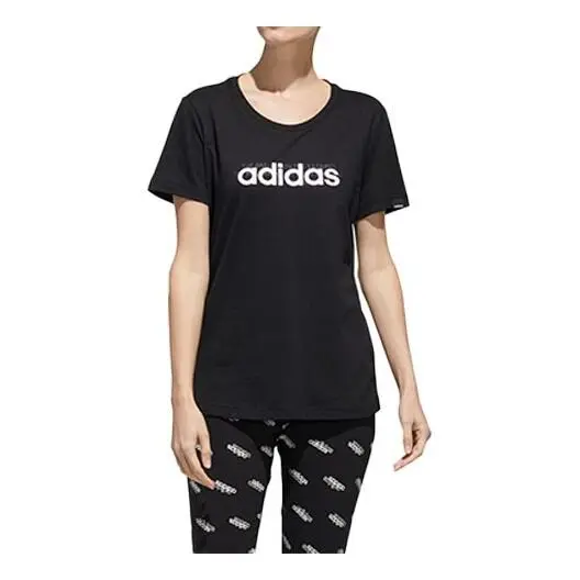 Adidas Alphabet Logo Training Short Sleeve Shirt - Black