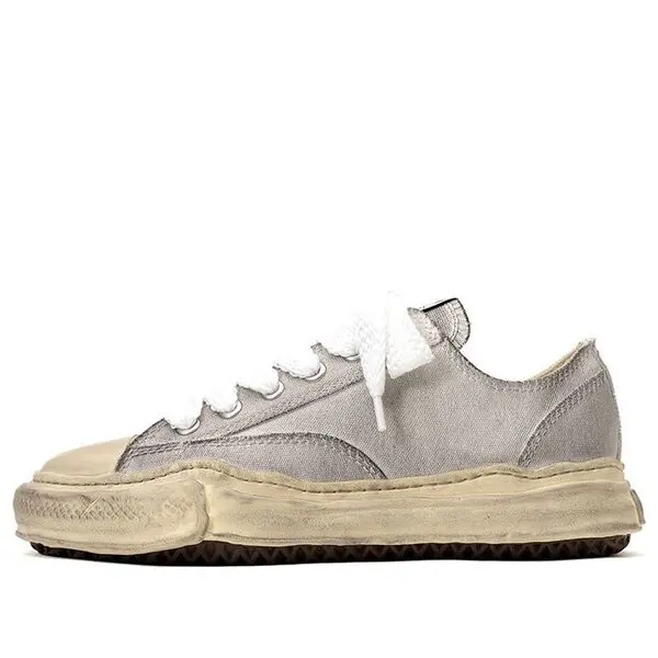 Mihara Yasuhiro Peterson Og Sole Distressed Canvas Low Top Sneakers - White