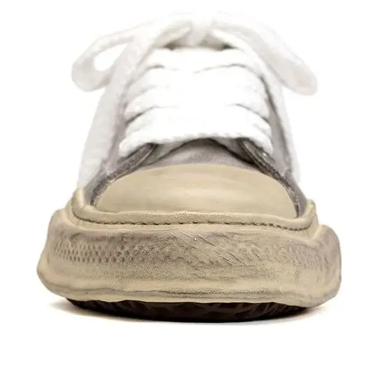 Mihara Yasuhiro Peterson Og Sole Distressed Canvas Low Top Sneakers - White