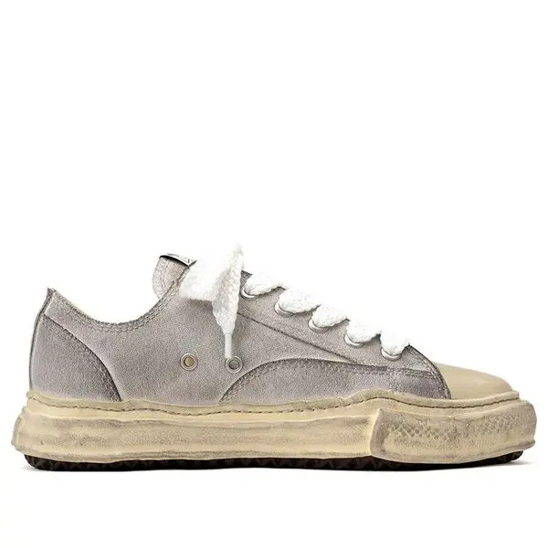 Mihara Yasuhiro Peterson Og Sole Distressed Canvas Low Top Sneakers - White