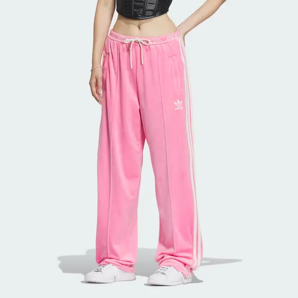 Adidas Originals Velour Track Suit Pants - Pink