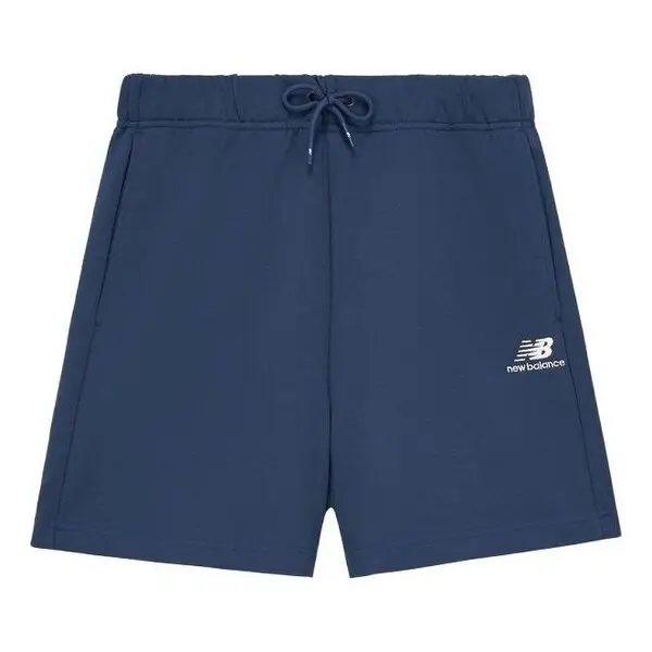 NEW BALANCE Logo Cotton Shorts - Blue/white
