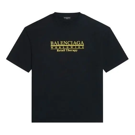 Balenciaga Retail Therapy T-shirt - Black/yellow