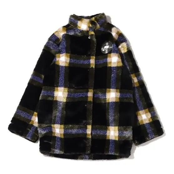 Nike Suede Plaid Stand Collar Jacket - Default Color
