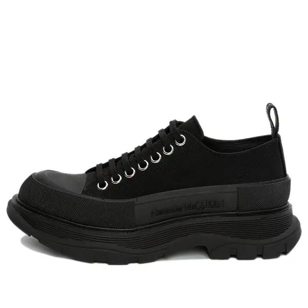 Alexander McQueen Tread Slick Lace Up Sneakers - Black