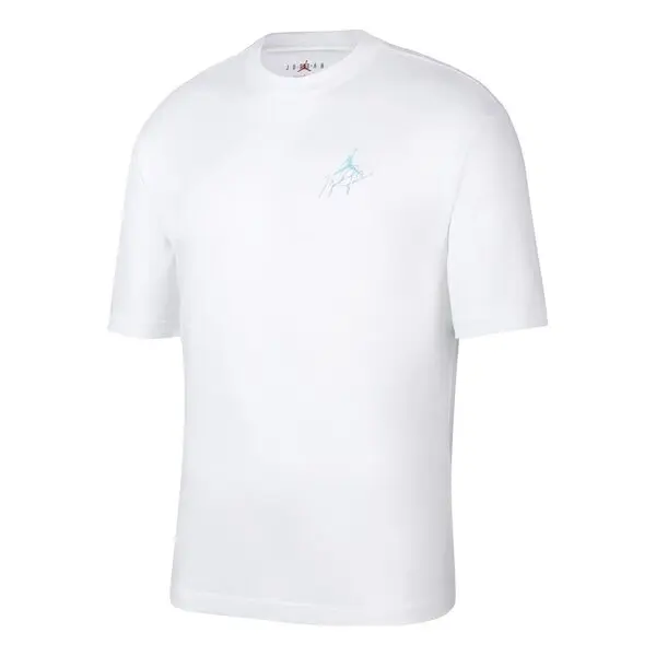 Nike Logo Printing Casual Round Neck Short Sleeve White T-shirt - Default Color
