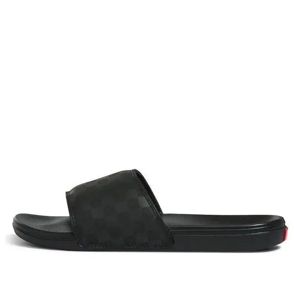 VANS La Costa Slide-on Checkboard Sandals - Black