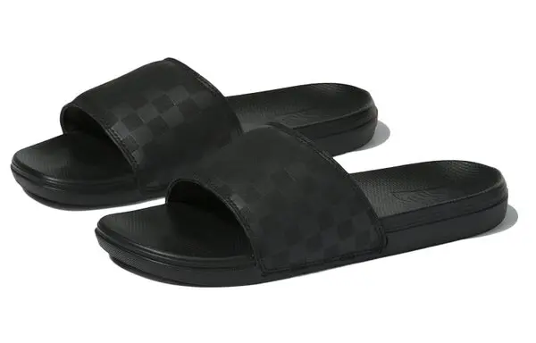 VANS La Costa Slide-on Checkboard Sandals - Black