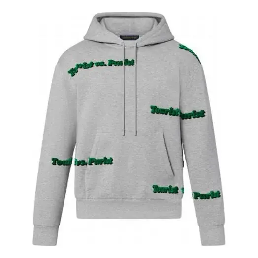 LOUIS VUITTON Tourist Vs. Purist' Logo Hoodie - Grey