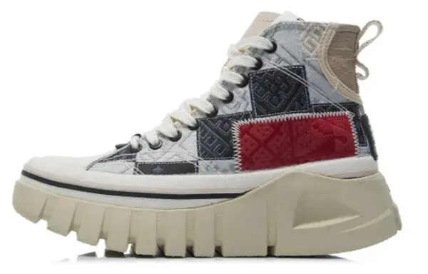 LI-NING High-top Patchwork Sneakers