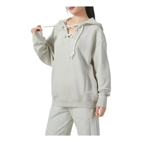 Nike Serena Williams Design Crew Fleece Pullover Hoodie - Beige