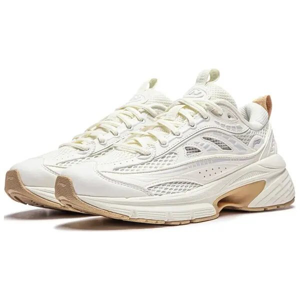 LI-NING Starlit Lite Lace Up Sneakers - White/khaki