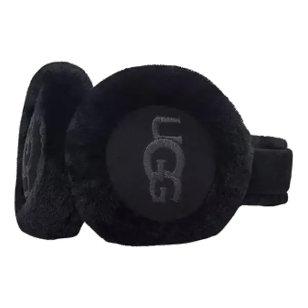 UGG Sheepskin Embroidery Earmuffs - Black