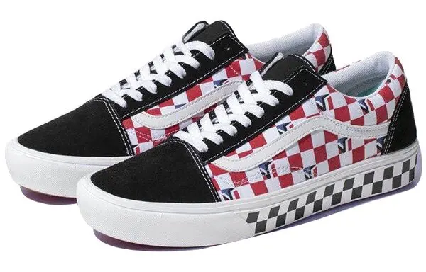 VANS Comfycush Old Skool Dimension Checkerboard - Black/red/blue