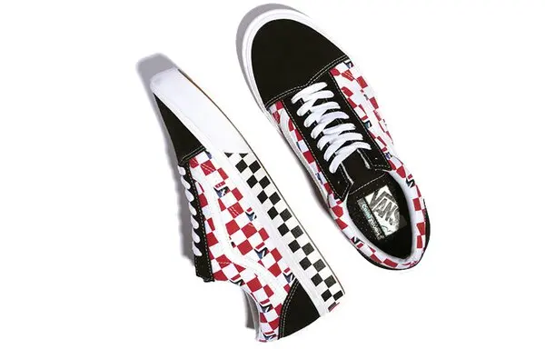 VANS Comfycush Old Skool Dimension Checkerboard - Black/red/blue