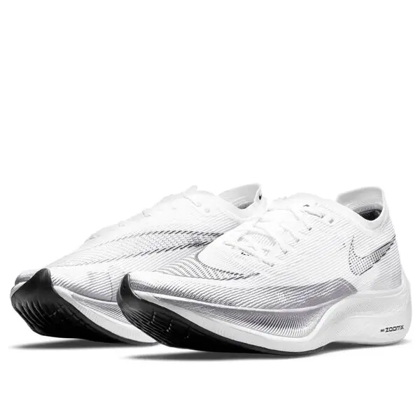 Nike Zoomx Vaporfly Next% 2 Athletic Sneakers - White/black/metallic Silver
