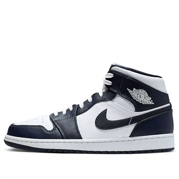 JORDAN 1 Mid "obsidian White - White/metallic Gold-obsidian