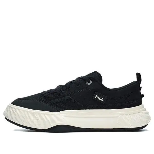 FILA Canvas Lace-up Low Top Sneakers - Black/white