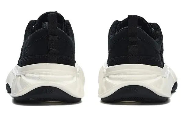 FILA Canvas Lace-up Low Top Sneakers - Black/white