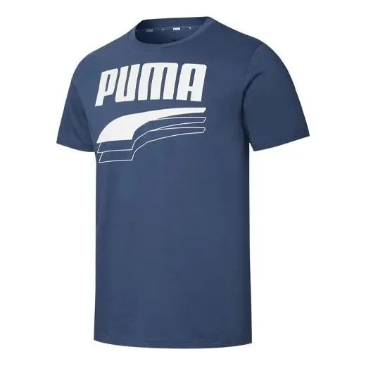 PUMA Rebel Bold T-shirt 'blue - Blue/white