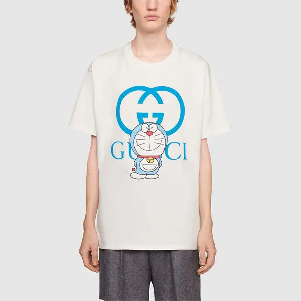 Gucci X Doraemon Oversized T-shirt 'white Blue
