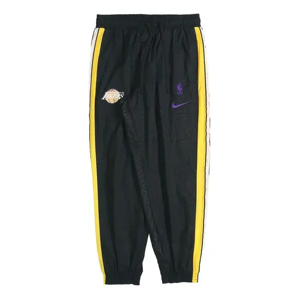 Nike Los Angeles Lakers Colorblock Woven Bundle Feet Sports Long Pants - Black