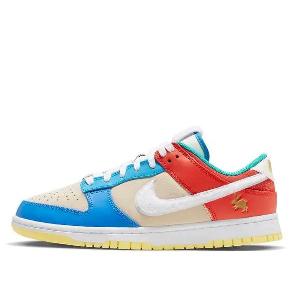 Nike Dunk Low Year Of The Rabbit Sneakers - Blue/cream/orange
