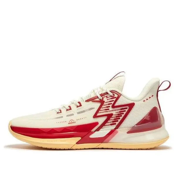 361 DEGREES Big3 4.0 Pro "assists The Future" Sneakers - Cream/red
