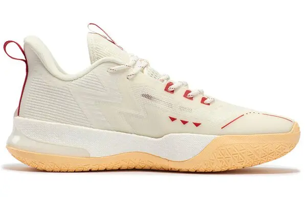 361 DEGREES Big3 4.0 Pro "assists The Future" Sneakers - Cream/red
