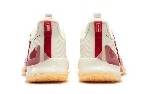 361 DEGREES Big3 4.0 Pro "assists The Future" Sneakers - Cream/red