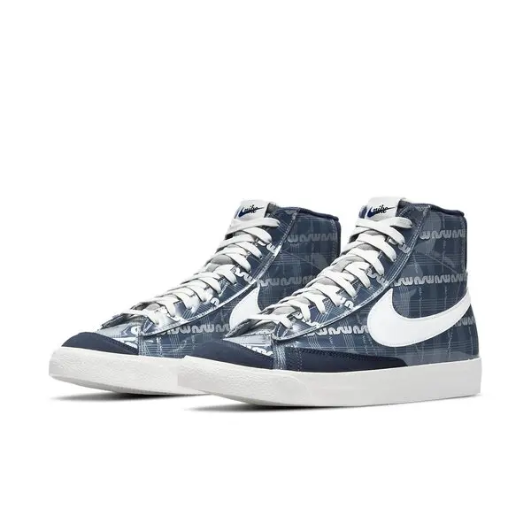 Nike Blazer Mid '77 High Top Sneakers - Blue/white