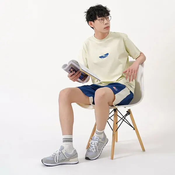NEW BALANCE 574 Low Top Sneakers - Gray/cream