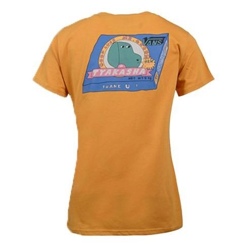 VANS Alphabet Printing Short Sleeve T-shirt - Yellow