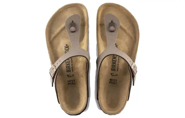 BIRKENSTOCK Gizeh Birkibuc Thong Sandals - Brown
